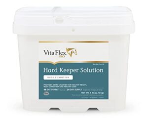 vita flex pro hard keeper solution, horse weight supplement, extra calories for weight and slow burning energy, 6 pounds