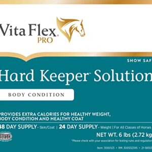 Vita Flex Pro Hard Keeper Solution, Horse Weight Supplement, Extra Calories for Weight and Slow Burning Energy, 6 Pounds