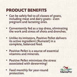 Manna Pro 1000327 Medicated Dewormer, 6-Pounds Positive Pellet Goat, 6 Pound