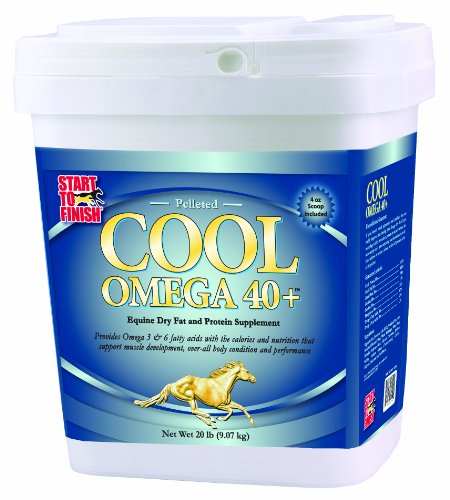 Manna Pro Cool Omega 40+ | Equine Dry Fat and Protein Supplement | 8 Pounds