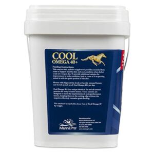 Manna Pro Cool Omega 40+ | Equine Dry Fat and Protein Supplement | 8 Pounds