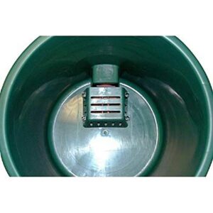 Farm Innovators HT-200 16 Gallon Plastic Heated Livestock Pet Farm Animal Water Bucket Tub with Hidden De-Icer Heating Element, Green