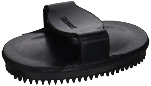 Horse & Livestock Prime 54056 054056 Soft Rubber Curry Brush for Horses, Black, Small