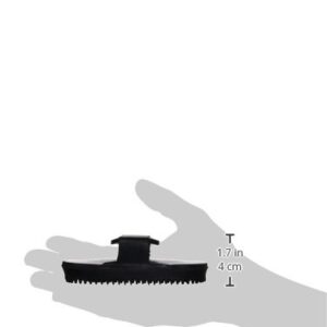 Horse & Livestock Prime 54056 054056 Soft Rubber Curry Brush for Horses, Black, Small