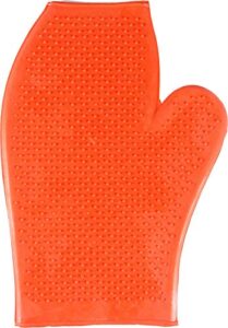 rubber glove massage mitt for horses