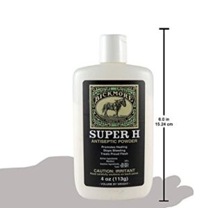 Bickmore Super H Antiseptic Powder for Horses - Quick Healing, Stops Bleeding, Treats Proud Flesh