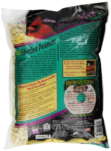 F.M. Brown'S Song Blend Premium Shelled Peanuts For Pets, 3-Pound, White