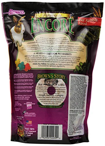 F.M. Brown'S Encore Premium Rabbit Pet Food, 2-Pound