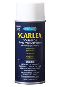 farnam scarlex scarlte oil spray wound dressing for horses and ponies 5 ounces