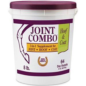 horse health joint combo hoof & coat, convenient 3-in-1 horse joint supplement provides complete joint, hoof and coat care, 8 lb., 64 day supply