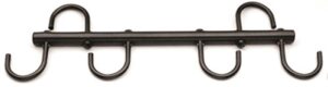 partrade 064807 steel tack rack with swivel hooks black, 17"