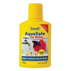 tetra bettasafe, aquarium water conditioner for bettas, 1.69-ounce, 50-ml, golds & yellows, model:16837