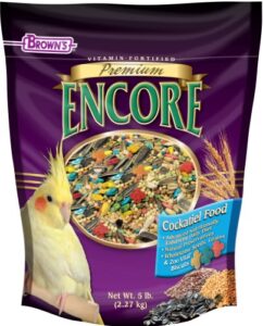 f.m. brown's encore cockatiel food, 5-pound