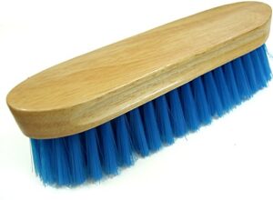 intrepid international bedford horse brush, blue , 9" x 2.5"