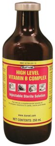 durvet 101295 high level vitamin b complex yellow.250ml