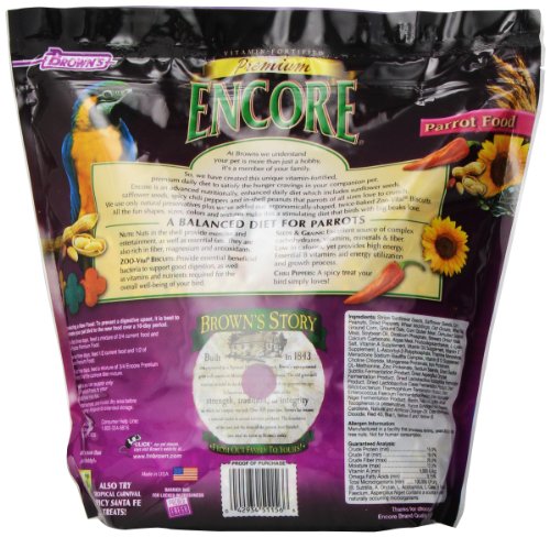 F.M. Brown'S Encore Parrot Food, 4-Pound