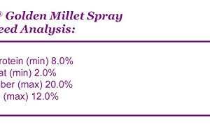 F.M. Brown's Golden Millet Spray, All-Natural Foraging Treat for Pet and Wild Birds, 5-lb Bag - Sun-Cured, Grown and Harvested in the USA