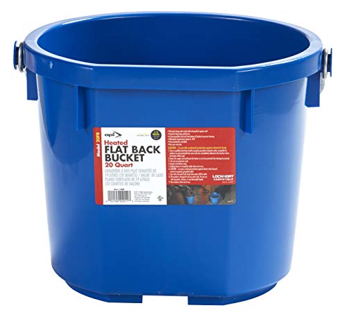 API Heated Bucket Heated Flat Back Bucket, 20 Quart (Item No. 20FB)