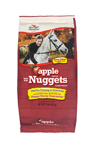 Manna Pro Apple Flavored Bite-Sized Nuggets Horse Treats, 1 lb