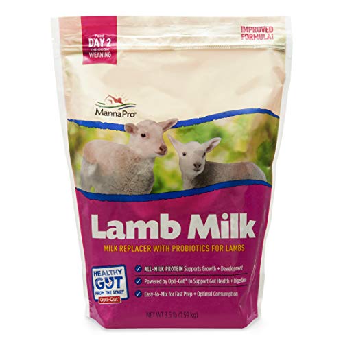 Manna Pro Milk Replacer with Probiotics for Lambs | Provides Complete Nutrition for Healthy Development | 3.5lbs