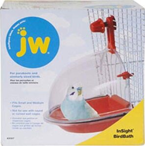 jw pet insight bird bath bird accessory, multicolor medium