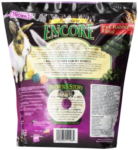 F.M. Brown'S Encore Rabbit Food, 5-Pound