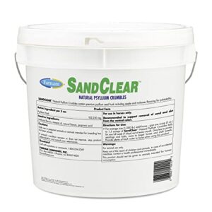 Farnam Sand Clear for Horses Natural Psyllium Crumbles, Veterinarian recommended to support the removal of sand & dirt from the ventral colon, 20 lbs., 64 scoops