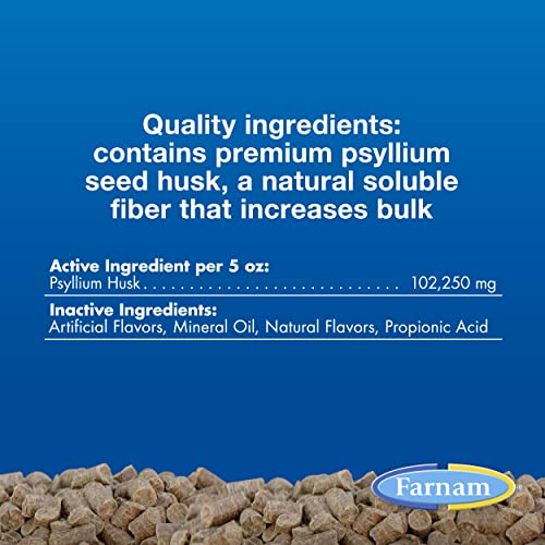 Farnam Sand Clear for Horses Natural Psyllium Crumbles, Veterinarian recommended to support the removal of sand & dirt from the ventral colon, 20 lbs., 64 scoops