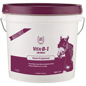 horse health vita b-1 crumbles supplement for horses, supports optimal muscle activity and metabolism for performance, 20 pounds, 320 day supply