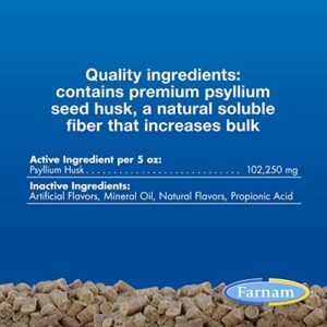 Farnam Sand Clear for Horses Natural Psyllium Crumbles, Veterinarian recommended to support the removal of sand & dirt from the ventral colon, 50 lbs., 160 scoops