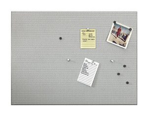 umbra bulletboard – cork board, bulletin board and magnetic board for walls – modern look with dual surface design – includes 12 pushpins and 12 magnets, 21x15 inches