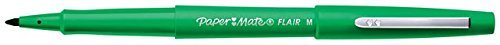 Paper Mate Flair Felt Tip Pens | Medium Point (0.7mm) | Green | 12 Count