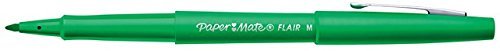 Paper Mate Flair Felt Tip Pens | Medium Point (0.7mm) | Green | 12 Count