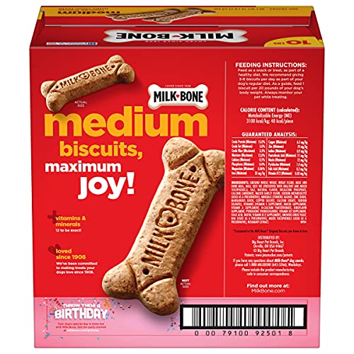 Milk-Bone Original Dog Biscuits, Medium Crunchy Dog Treats, 10 Pound