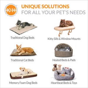 K&H Pet Products Lectro-Soft Outdoor Heated Dog and Cat Bed, Electric Thermostatically Controlled Orthopedic Pet Pad Tan Small 14 X 18 Inches