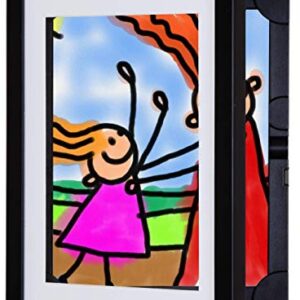 Li'l DAVINCI Art Frames: front-opening, EZ Store wooden frames that allow you to hold up to 50 items in each! (Black, for 8.5 x 11 items)