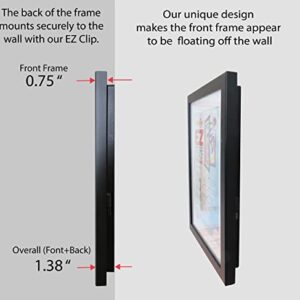 Li'l DAVINCI Art Frames: front-opening, EZ Store wooden frames that allow you to hold up to 50 items in each! (Black, for 8.5 x 11 items)