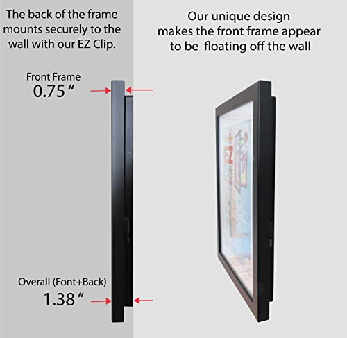 Li'l DAVINCI Art Frames: front-opening, EZ Store wooden frames that allow you to hold up to 50 items in each! (Black, for 8.5 x 11 items)