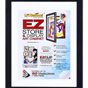 Li'l DAVINCI Art Frames: front-opening, EZ Store wooden frames that allow you to hold up to 50 items in each! (Black, for 8.5 x 11 items)