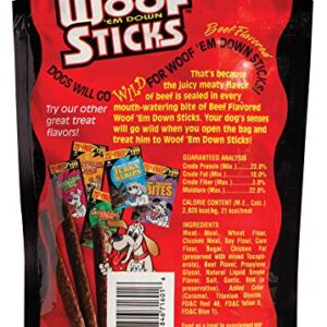 Pro Pac Beef Flavored Woof 'Em Down Sticks Dog Treats, 7.2-Ounce Bag