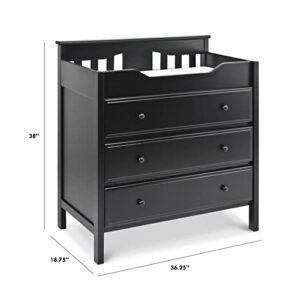 DaVinci Jayden 3-Drawer Changer Dresser in Ebony, Greenguard Gold Certified