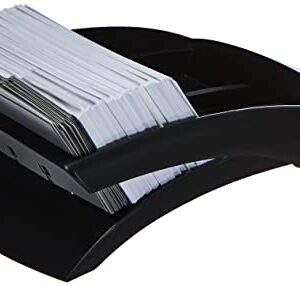 Durable Telindex Desk Address Card File, Holds 500 2.88 X 4.13 Cards, 5.13 X 9.31 X 3.56, Plastic, Graphite/black