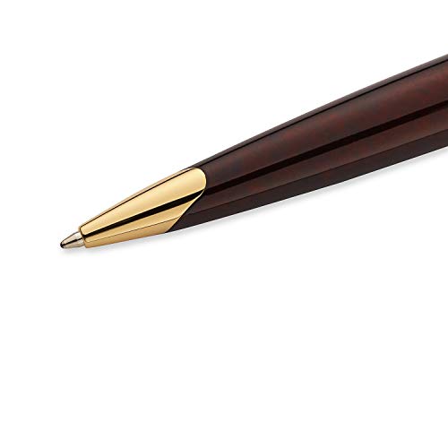 Waterman Carène Ballpoint Pen, Marine Amber with 23k Gold Clip, Medium Point with Blue Ink Cartridge, Gift Box