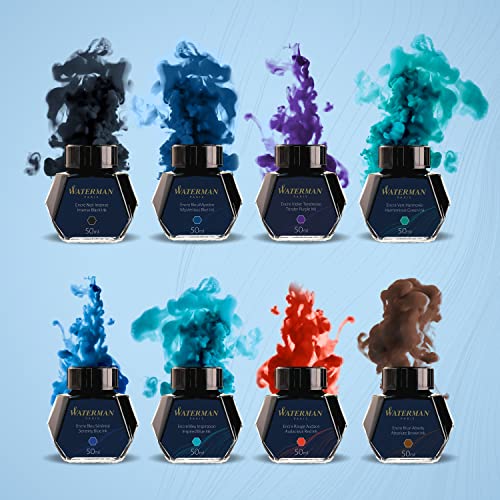 Waterman Fountain Pen Ink, Inspired Blue, 50ml Bottle