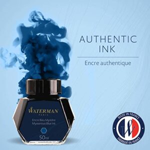 Waterman Fountain Pen Ink, Mysterious Blue, 50ml Bottle