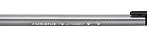 Staedtler Triplus Fineliner Pens, 0.3mm, Black, Pack of 10 (334-9)