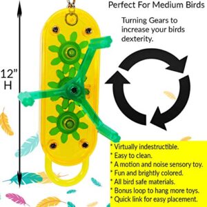 Lucky Bird Toys Gear Head 12in Length Small Bird Toy