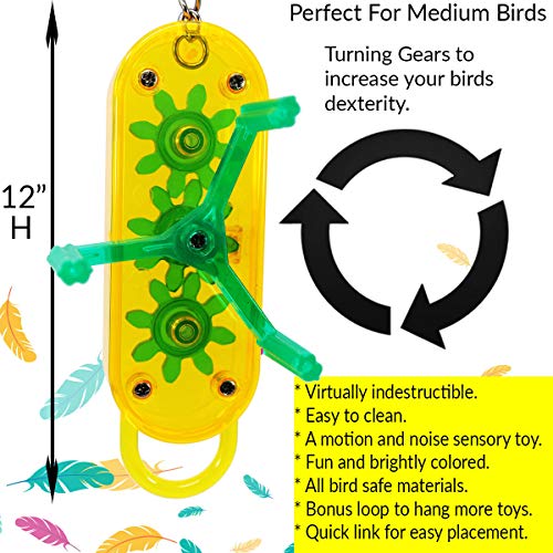 Lucky Bird Toys Gear Head 12in Length Small Bird Toy