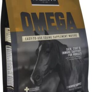 Majesty's Omega Wafers - Superior Horse / Equine Skin, Coat, and Immune Support Supplement - Omega 3, 6, 9, and Biotin - 60 Count (2 Month Supply)