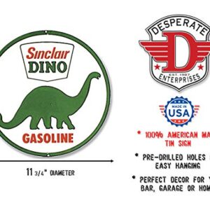 Signs 4 Fun SROS2 Oil-Sinclair Dino Round Sign, Brown